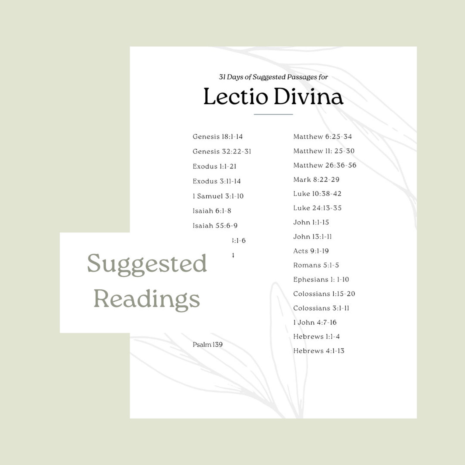 Lectio Divina Printable Journal Digital Download Guide for Scripture ...
