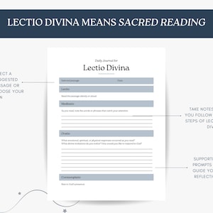 Lectio Divina Guide: Prayer Journal & Bible Verses (PDF) - Etsy