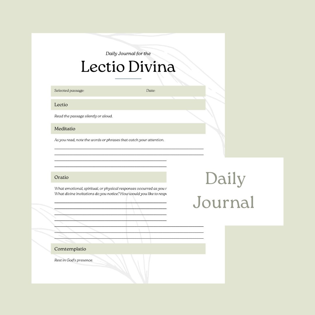 Lectio Divina Printable Journal Digital Download Guide for Scripture ...