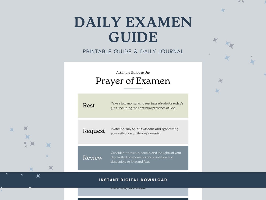 Ignatian Examen Guide: Printable Prayer Journal (PDF) - Etsy