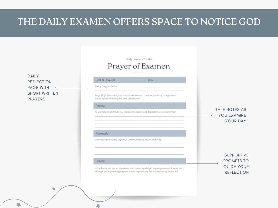 Ignatian Examen Guide: Printable Prayer Journal (PDF) - Etsy