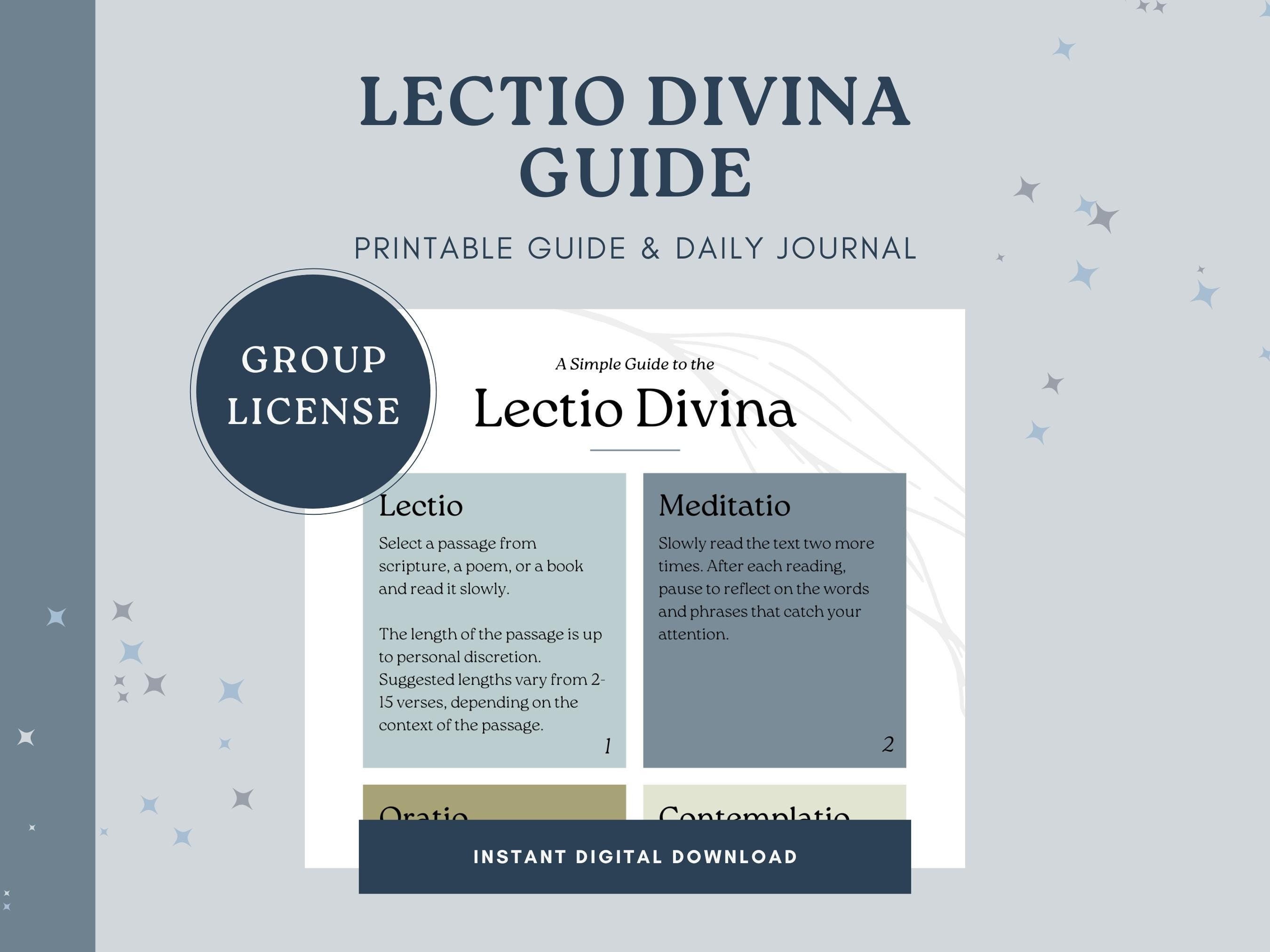 GROUP LICENSE Lectio Divina Printable Journal | Lectio Divina Prayer ...