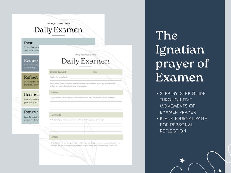 Ignatian Inspired Examen Guide | Printable Daily Examen Journal ...