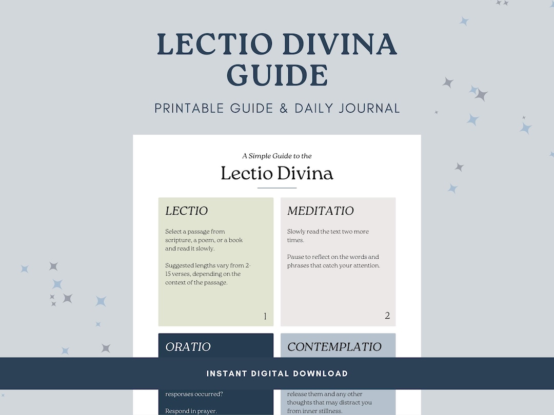 Lectio Divina Guide: Prayer Journal & Bible Verses (PDF) - Etsy