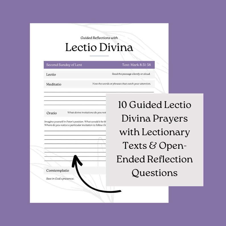 GROUP LICENSE Lectio Divina Journal for Lent 2024 10 Guided Lectio ...
