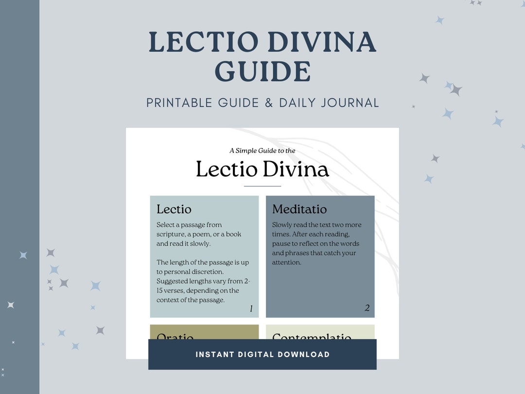 Lectio Divina Printable Journal | Lectio Divina Prayer Guide | Sacred ...
