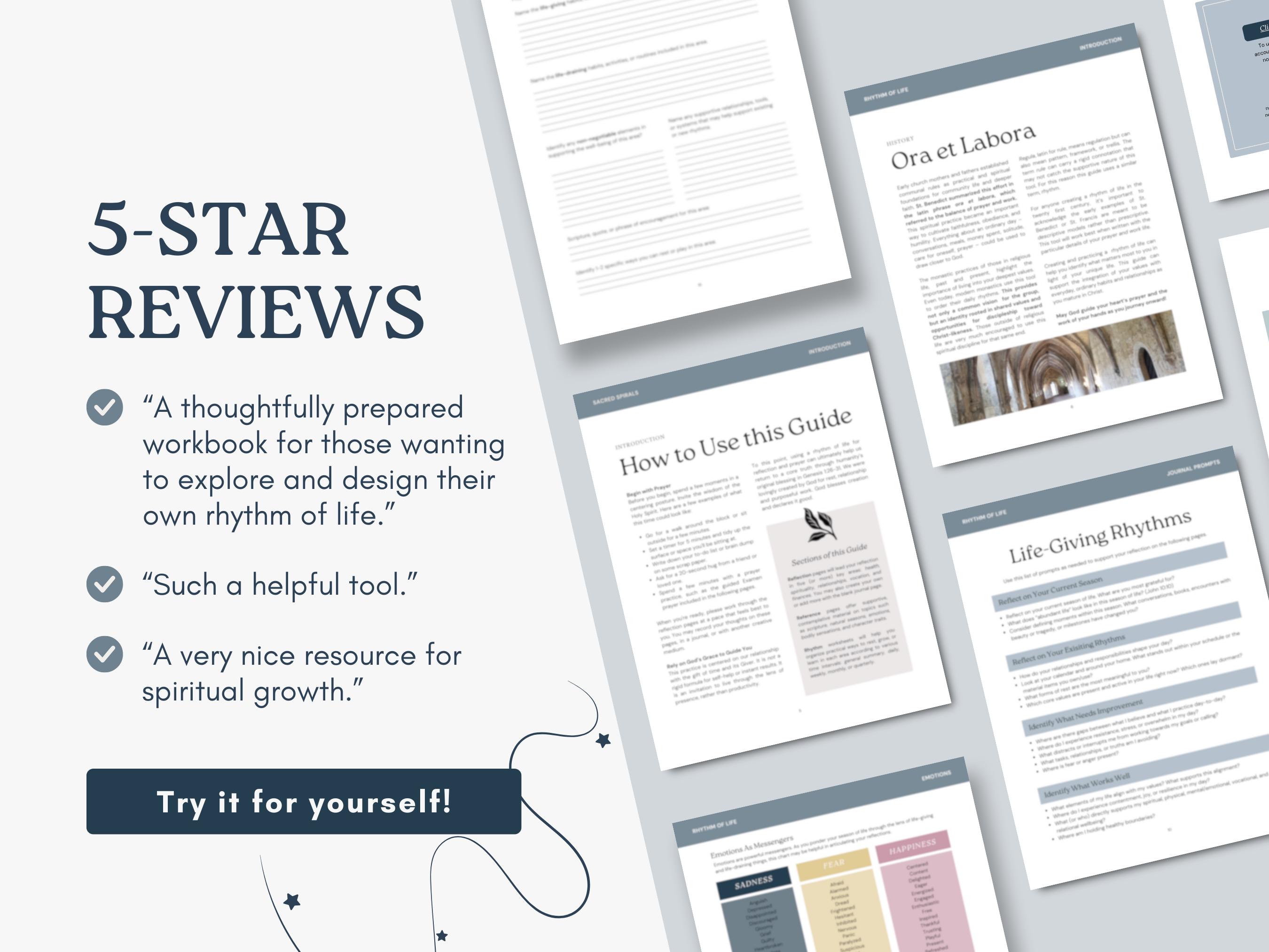 Rule of Life Journal: Rhythm Guide, Canva Template (digital Download ...