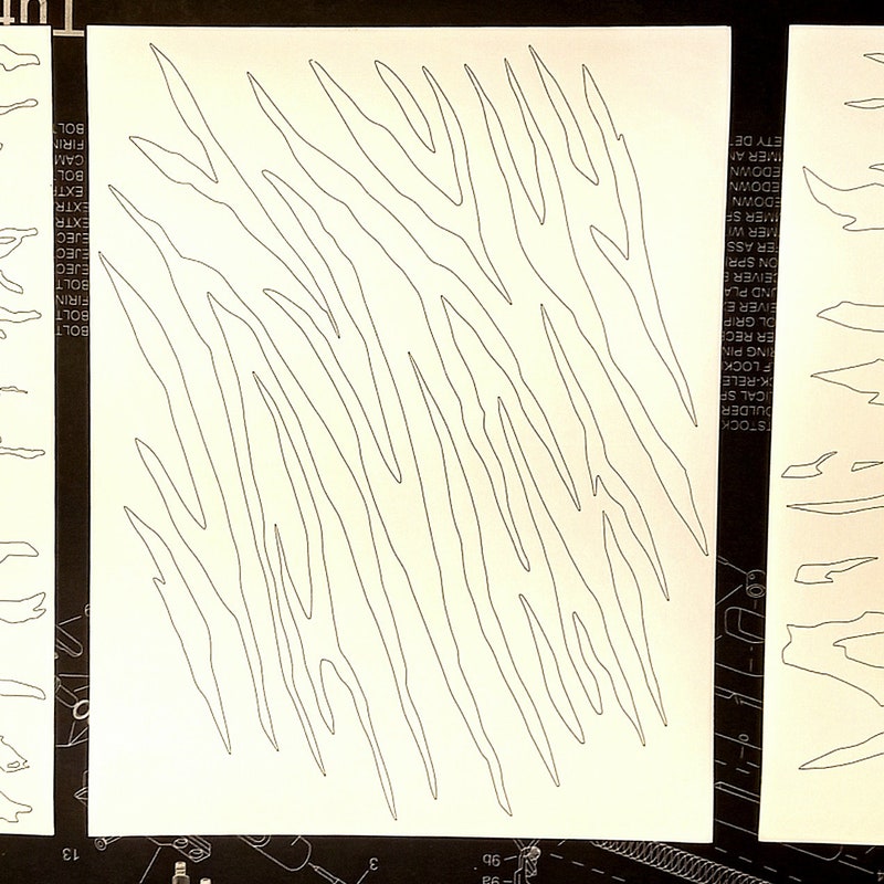 Tiger Stripe Stencil - Etsy