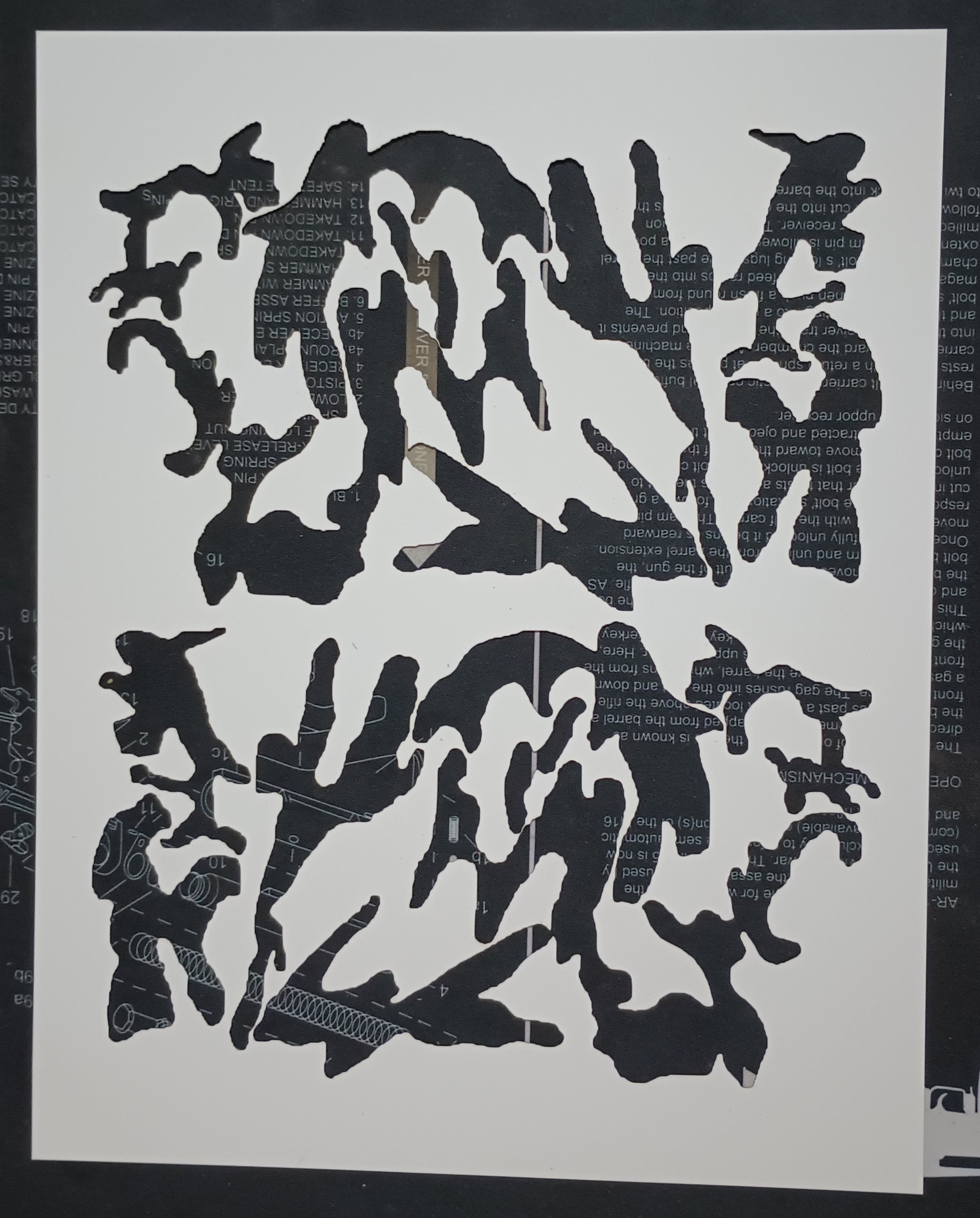 M81 Woodland Camo Stencil 3-layer - Etsy