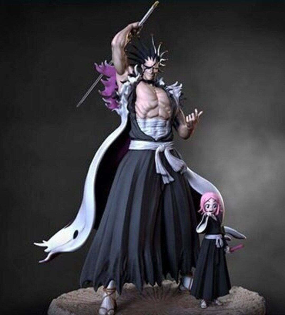 Kenpachi & Yachiru Anime Inspired Figure Fanart Gifts for - Etsy