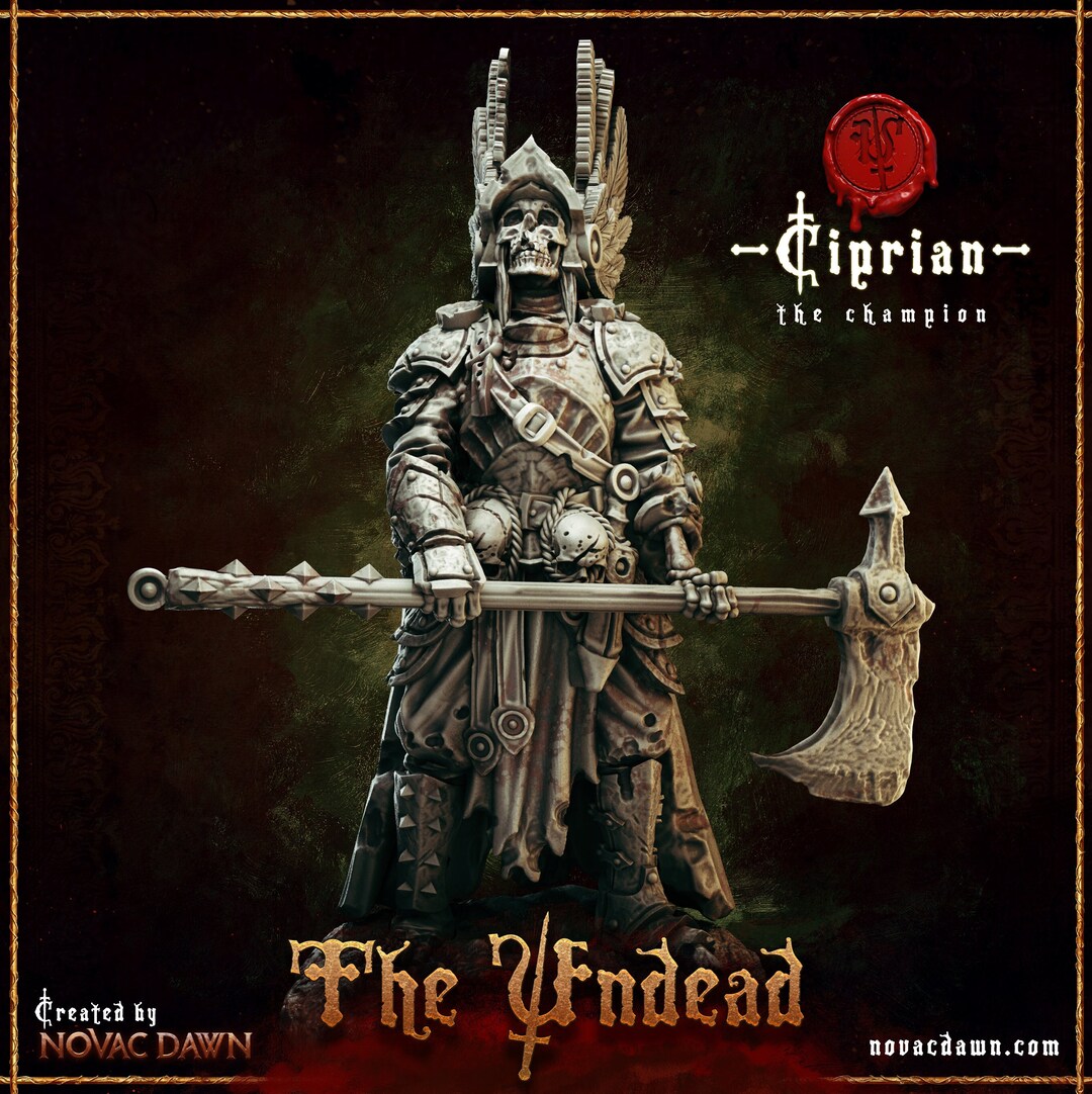 Undead: Ciprian D&D Skeleton Figurine, Necrotic, Dungeons and Dragons ...