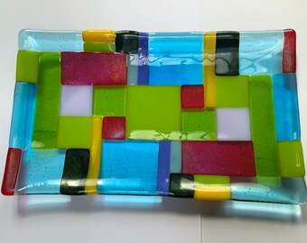 Fused Glass Tray - Etsy