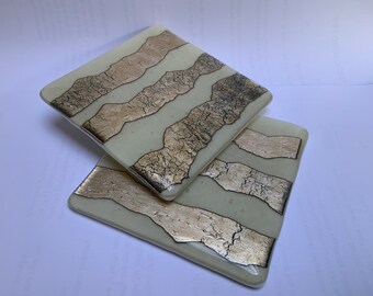 Fused Glass Optic Stringer Square Dish - Etsy