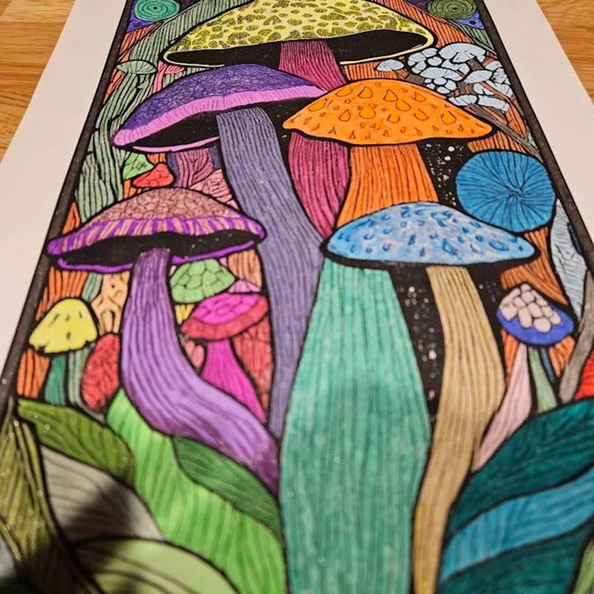 Mushroom Coloring Book, 10 Digital Coloring Book Pages, Adult Coloring ...