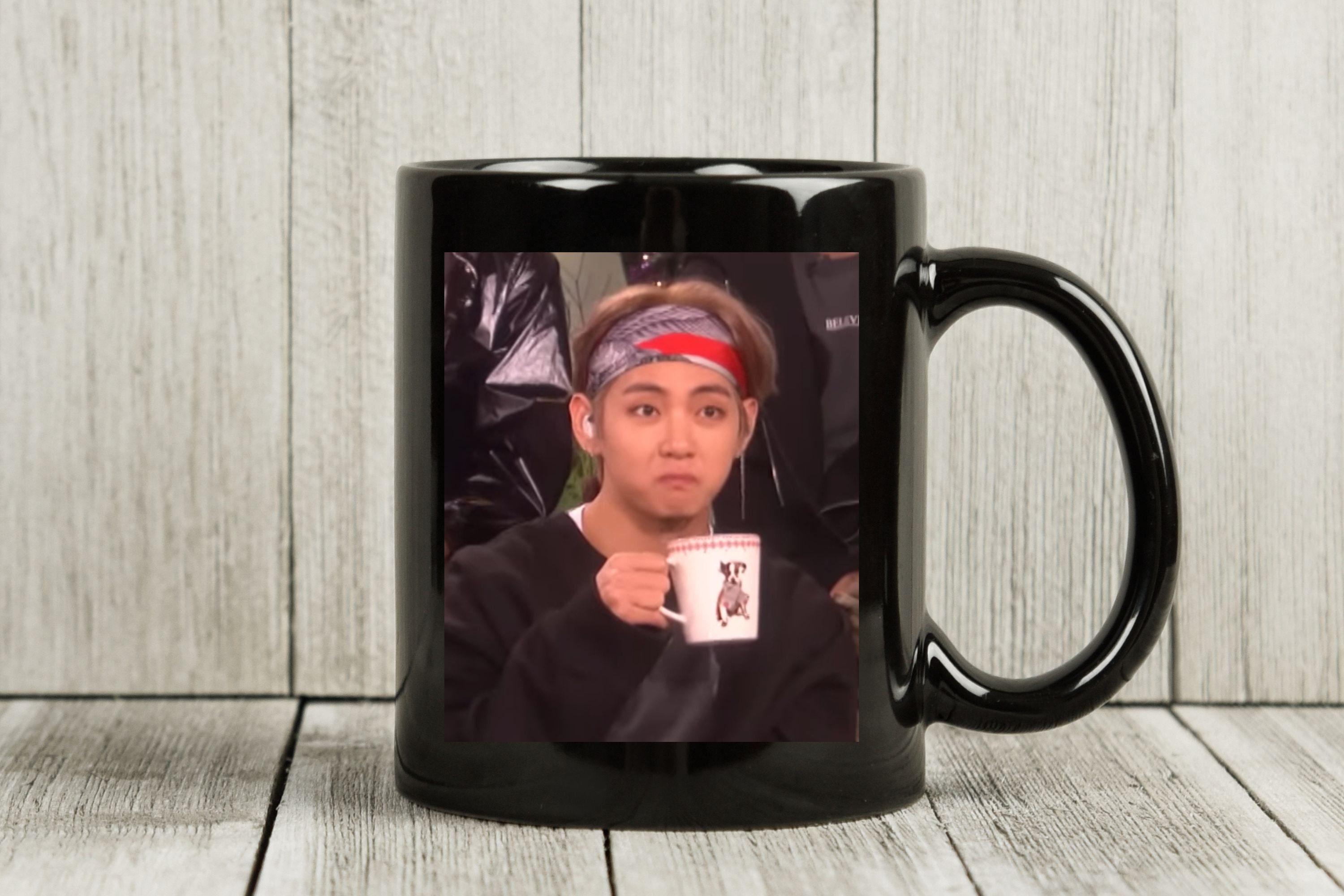 BTS Funny Ceramic Coffee Mug BTS Army Fan Gift, Bts Kim Taehyung, Tae ...