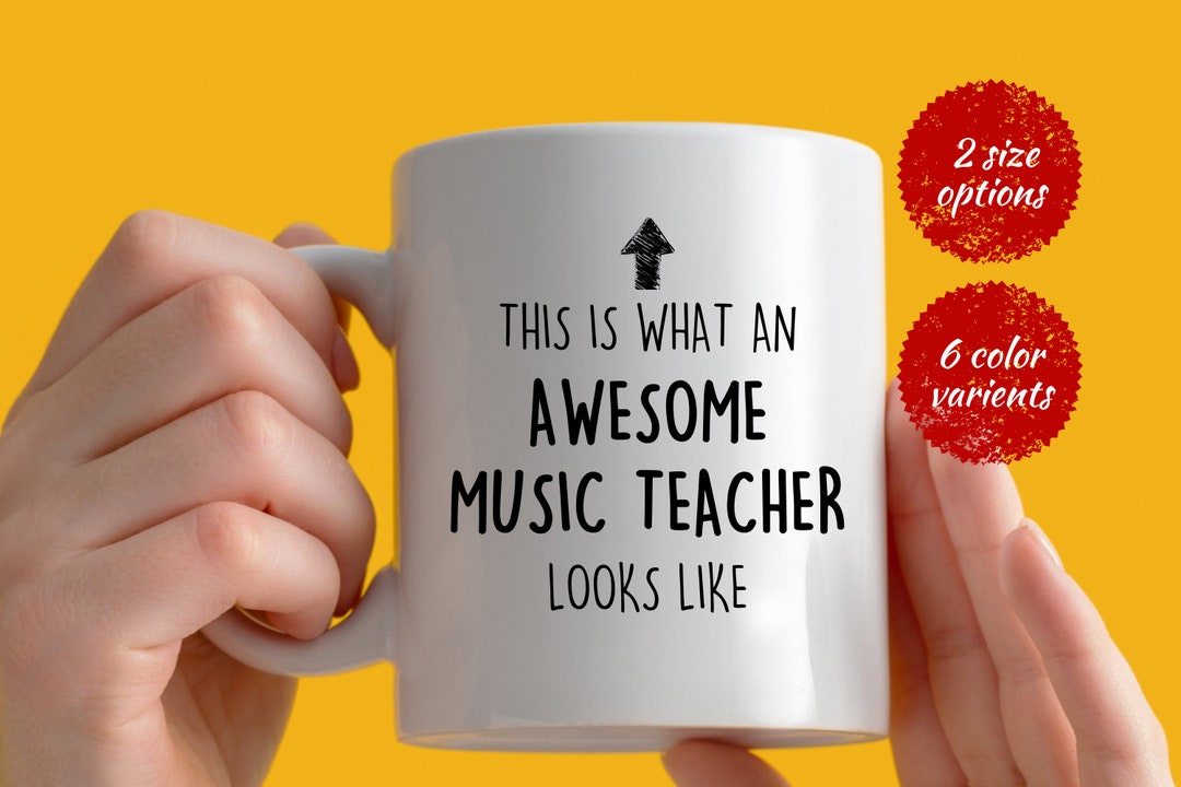 Music Teacher Gift, Custom Music Teacher Mug, Awesome Teacher, Best ...
