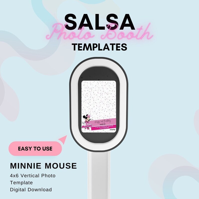 Custom Salsa Photo Booth Template Overlay Tap to Start - Etsy