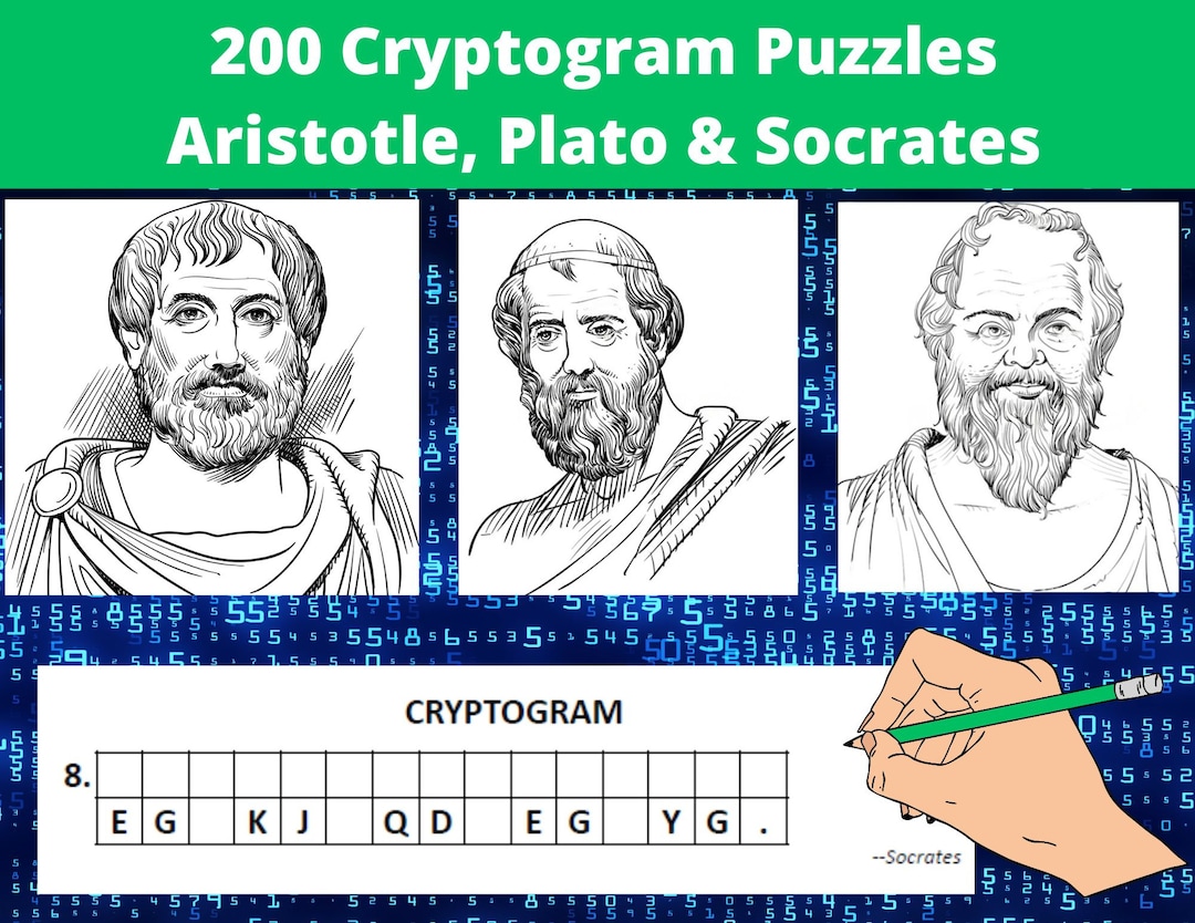 200 Cryptoquote Puzzles in Printable PDF- Adult Activity Book With ...