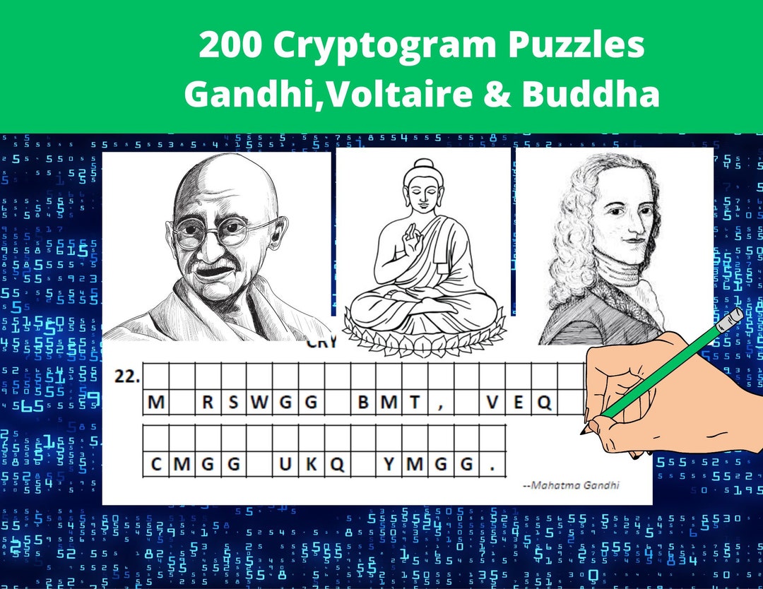200 Cryptoquote Puzzles in Printable Pdfs - Adult Activiy Book ...