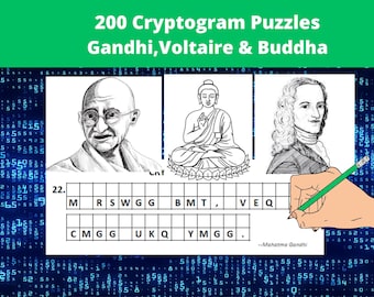 550 Cryptoquote Puzzles in Printable Pdfs - Adult Activiy Book With ...