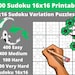 Bundle of 1000 Sudoku 16x16 Printable PDF Easy, Medium and Hard Sudoku ...