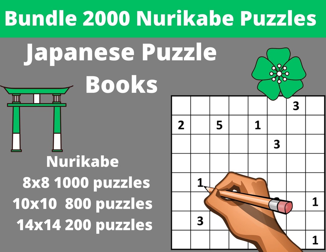 Bundle Nurikabe Puzzles Printable PDF 2000 Japanese Puzzles With ...