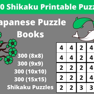 Shikaku Puzzles Printable PDF - Bundle of 1200 Japanese Puzzles With ...