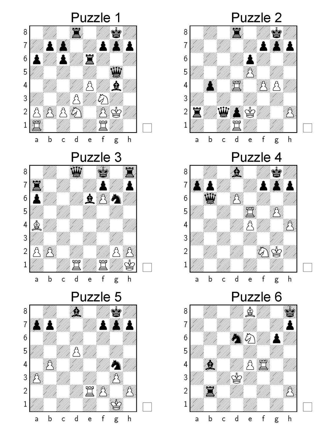 2000 Extremely Easy Chess Puzzles in One Move - Printable PDF With ...