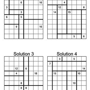 Shikaku Puzzles Printable PDF - Bundle of 1200 Japanese Puzzles With ...
