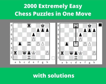 2000 Chess Puzzles in One Move Printable PDF -with Answers - Instant ...