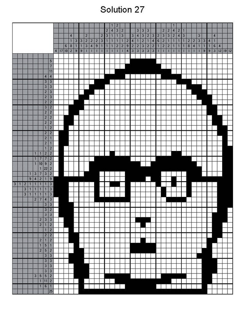 Bundle of 50 Nonogram Puzzles for Adults With Answers - Instant ...