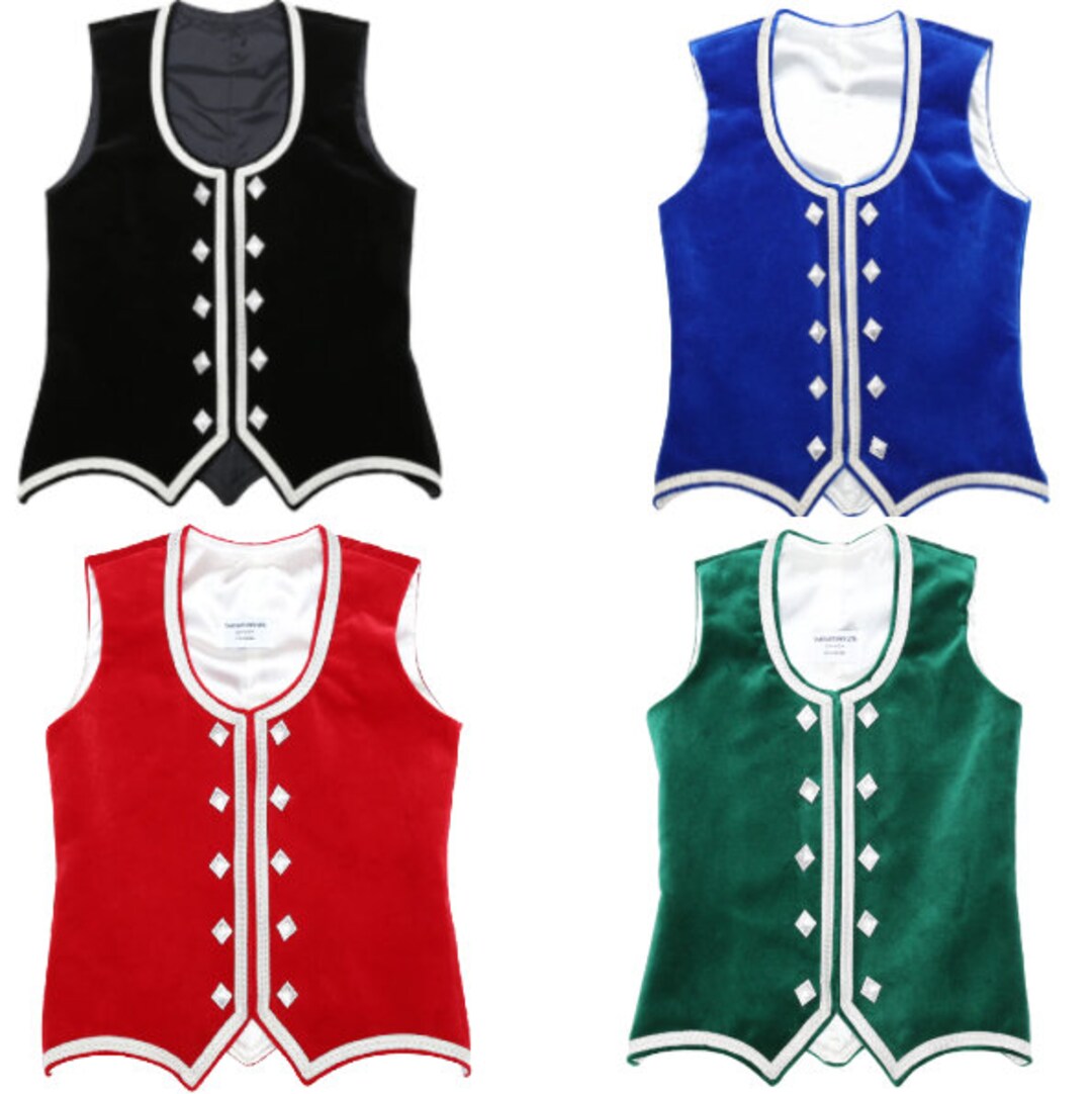 Highland Dancing Vest Scottish Dance Vest Child to Adult Sizes - Etsy