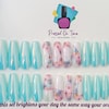 Ready to Ship Long Square Light Blue Coquette 20 Piece Set | Blue ...