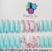 Ready to Ship Long Square Light Blue Coquette 20 Piece Set | Blue ...