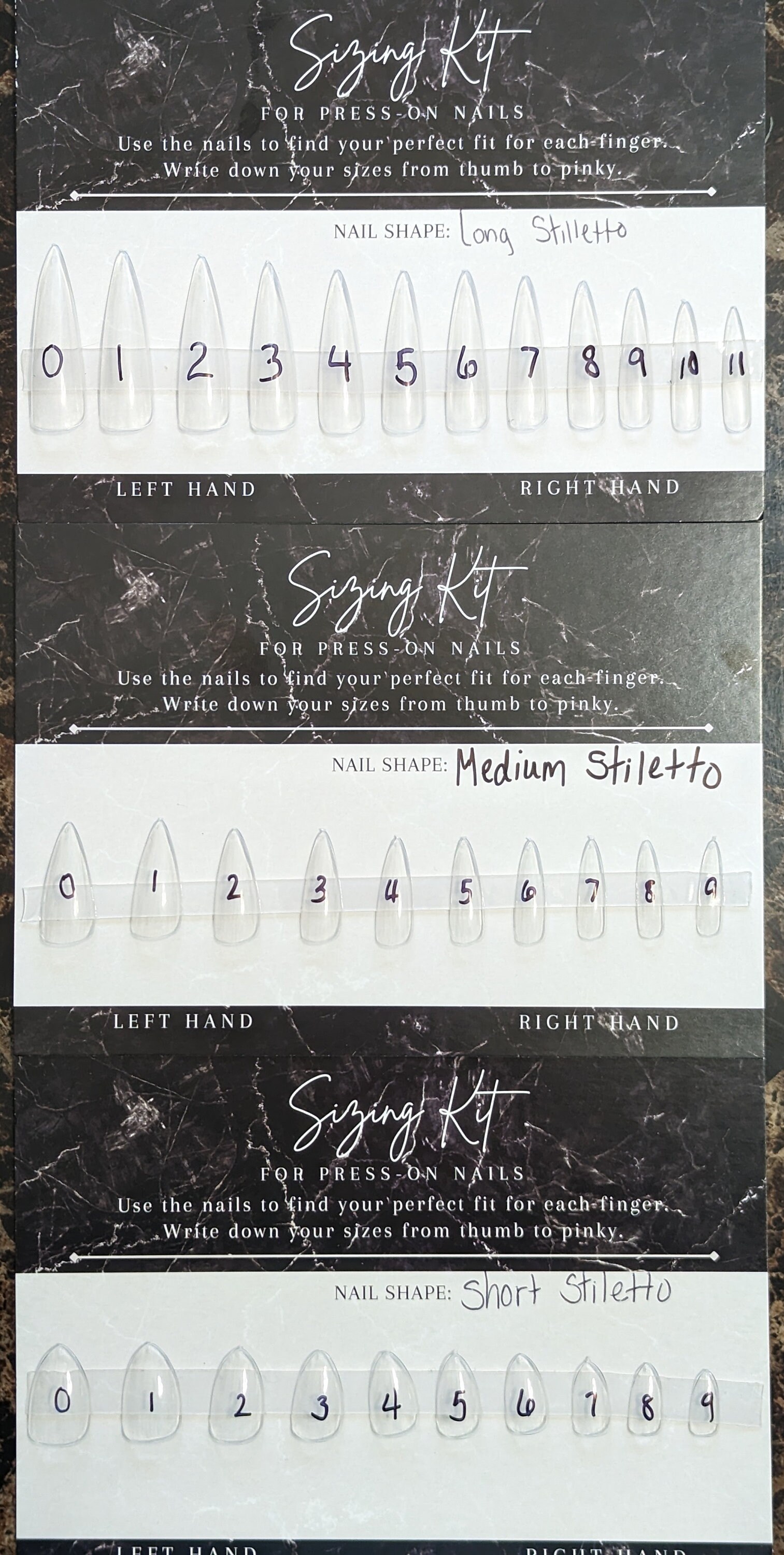 Sizing Kits for Press on Nails Gel Press Ons Glue on Nails - Etsy