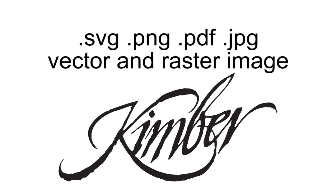 Kimber Vector File .zip Folder .svg .png .pdf .jpg - Etsy Canada