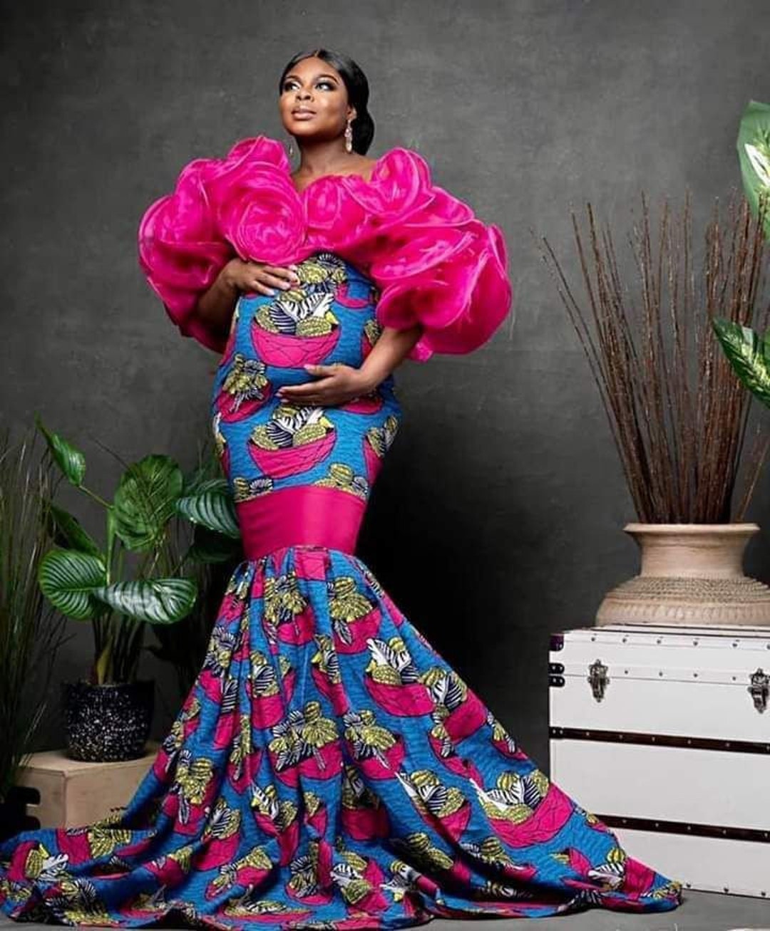 African Ankara Maternity Dress African Ankara Photo Shoot Etsy