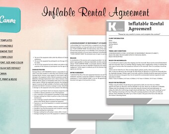 Inflatable Rental Agreement - Etsy