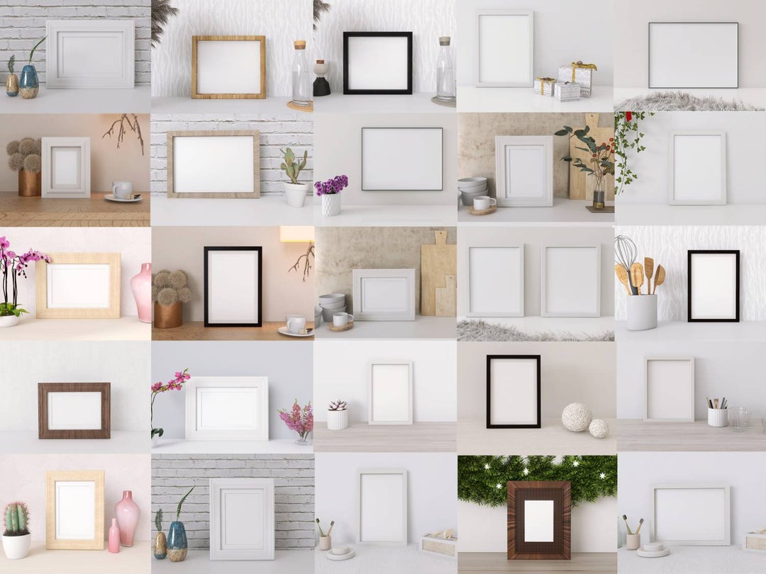 25 Frame Mockup Bundle Modern, Poster Mockup Mock up Photograph Styled ...