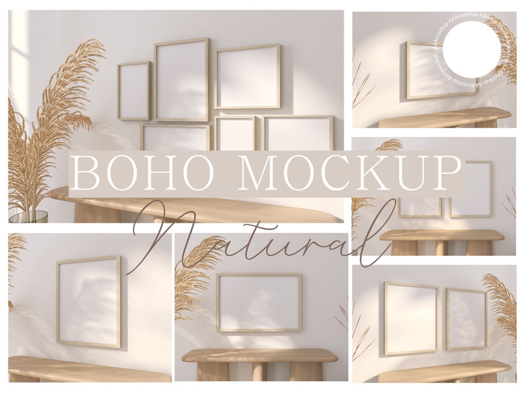 8 Frame Mockup Bundle, Art Print Mockups, Gallery Wall Mockups, Simple ...