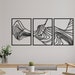 Metal Artistry,line Drawings on Metal Wall Art,modern and Minimalist ...