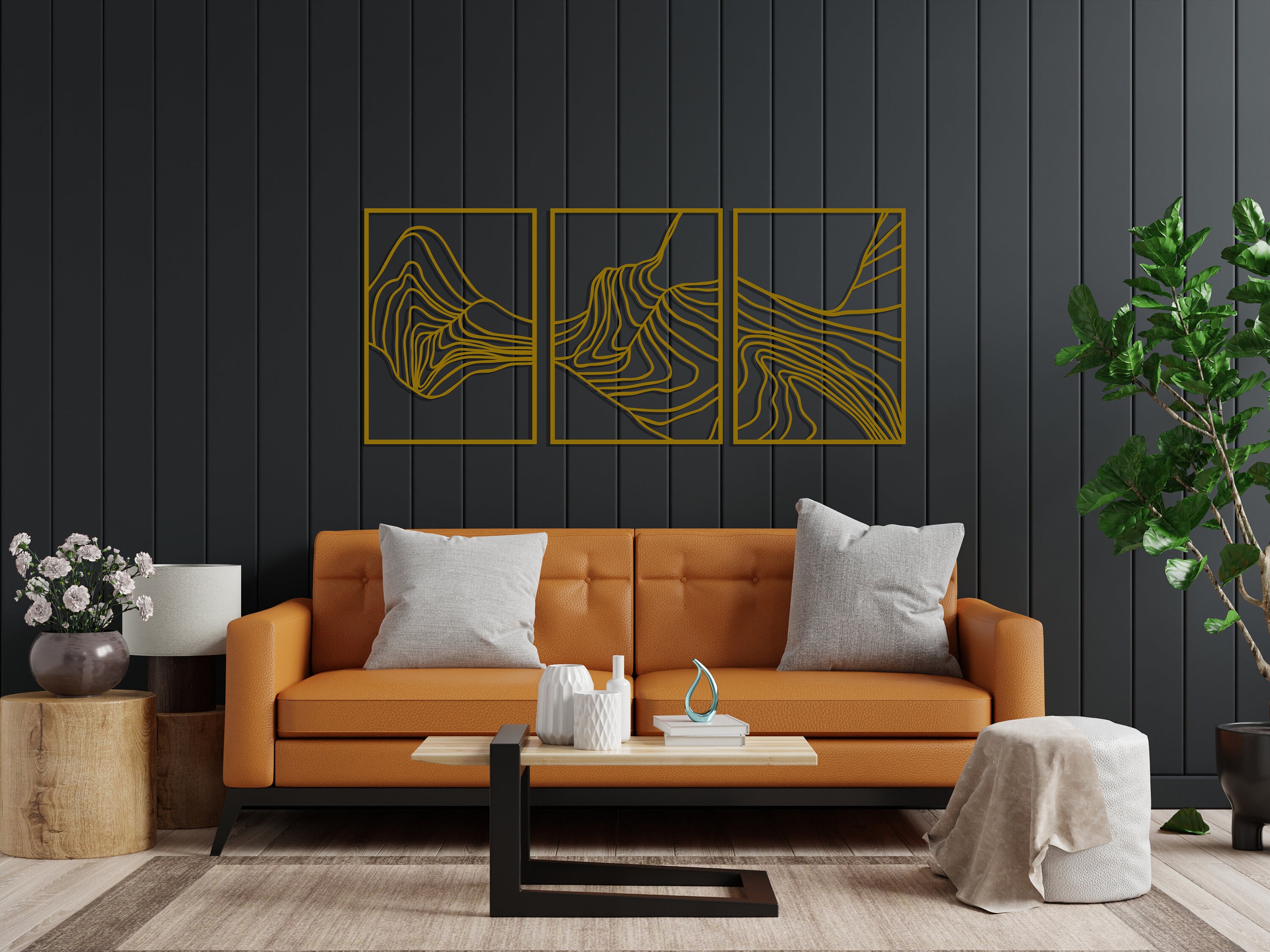 Metal Artistry,line Drawings on Metal Wall Art,modern and Minimalist ...