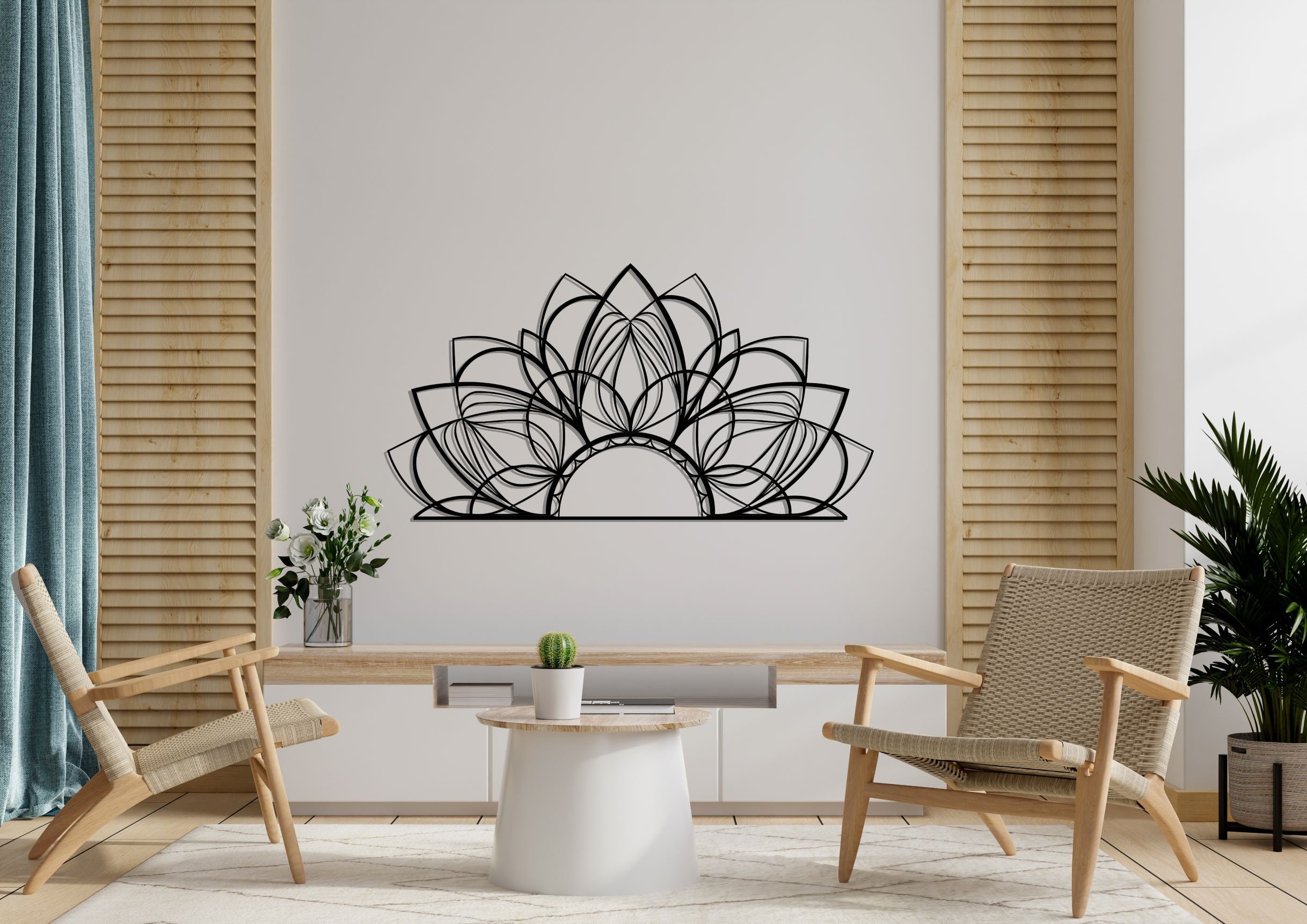 Sutra Black Metal Mandala Wall Art Bedroom Metal Wall Art - Etsy