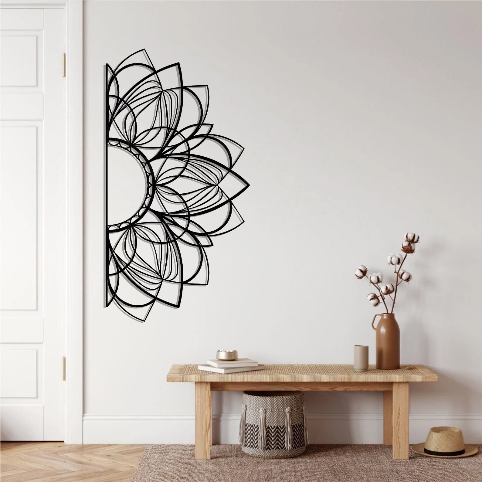 Sutra Black Metal Mandala Wall Art Bedroom Metal Wall Art - Etsy