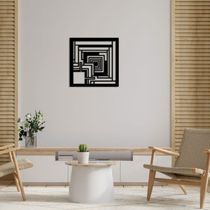 Contemporary Square Pattern Metal Wall Sculpture,wall Metal Art ...