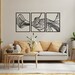 Metal Artistry,line Drawings on Metal Wall Art,modern and Minimalist ...