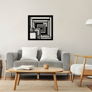 Contemporary Square Pattern Metal Wall Sculpture,wall Metal Art ...