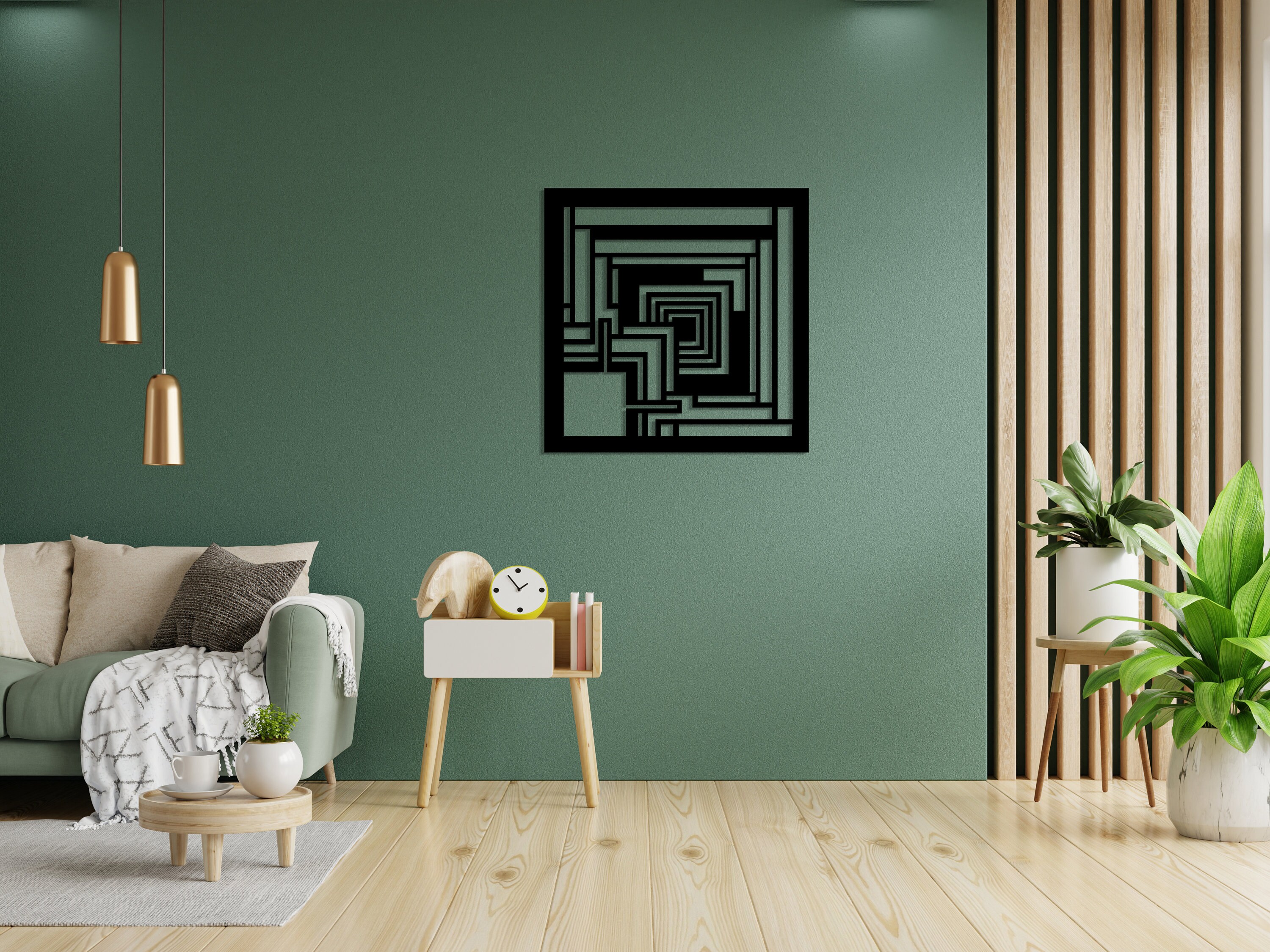 Contemporary Square Pattern Metal Wall Sculpture,wall Metal Art ...