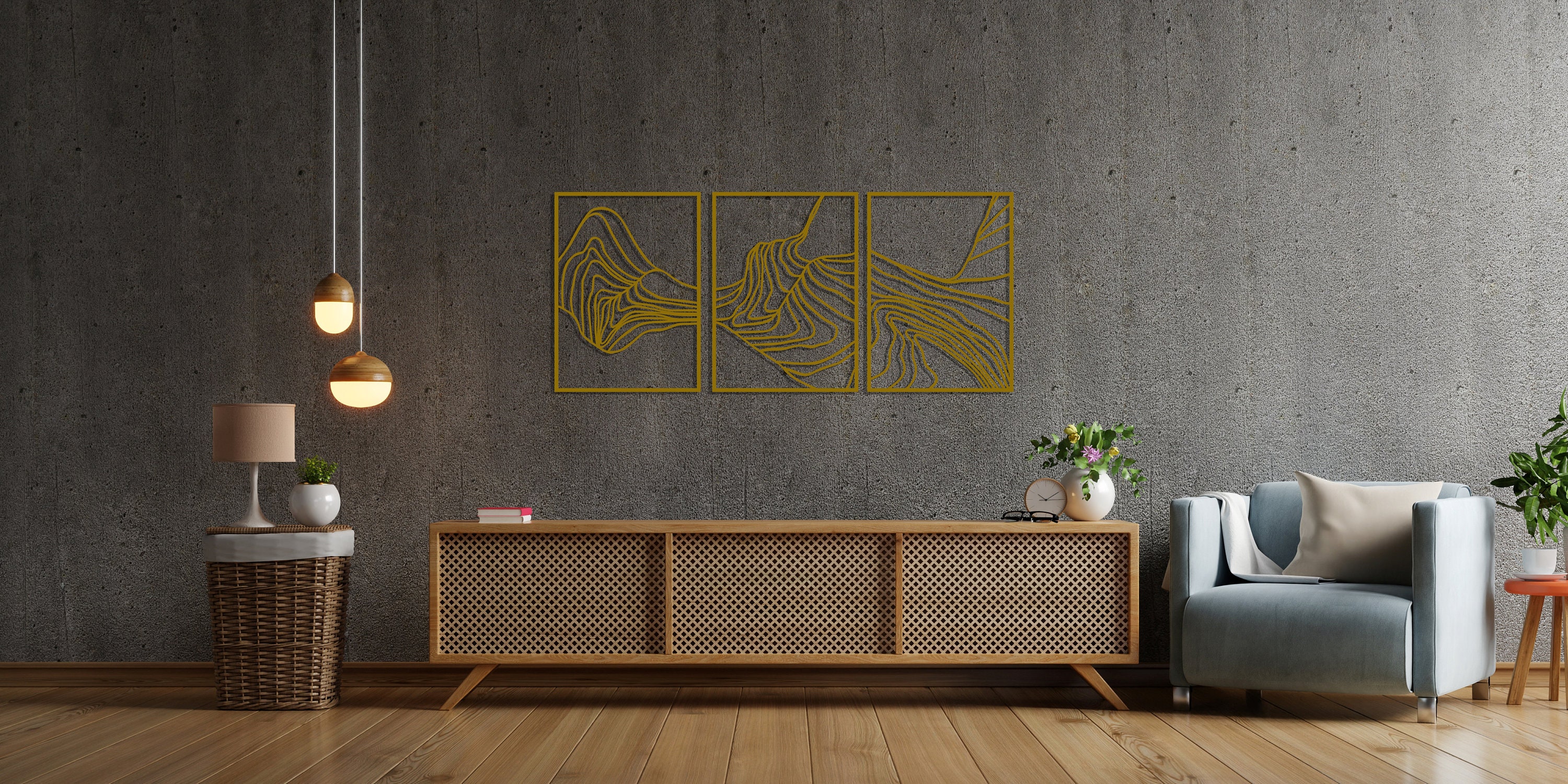 Metal Artistry,line Drawings on Metal Wall Art,modern and Minimalist ...