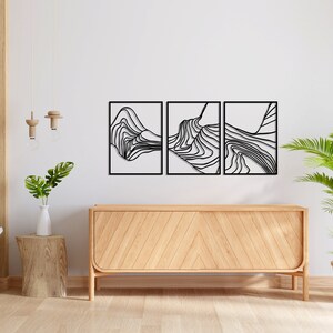 Metal Artistry,line Drawings on Metal Wall Art,modern and Minimalist ...